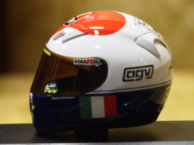 valentino Rossi helm 2007 Mugello 1:8