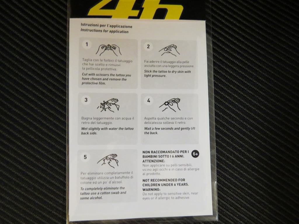 Valentino Rossi VR46 tattoo set 212703