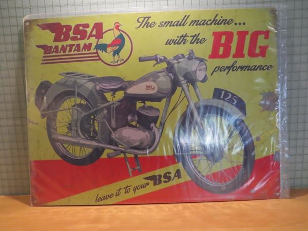 Metal Tac Signs, BSA Bantam 125