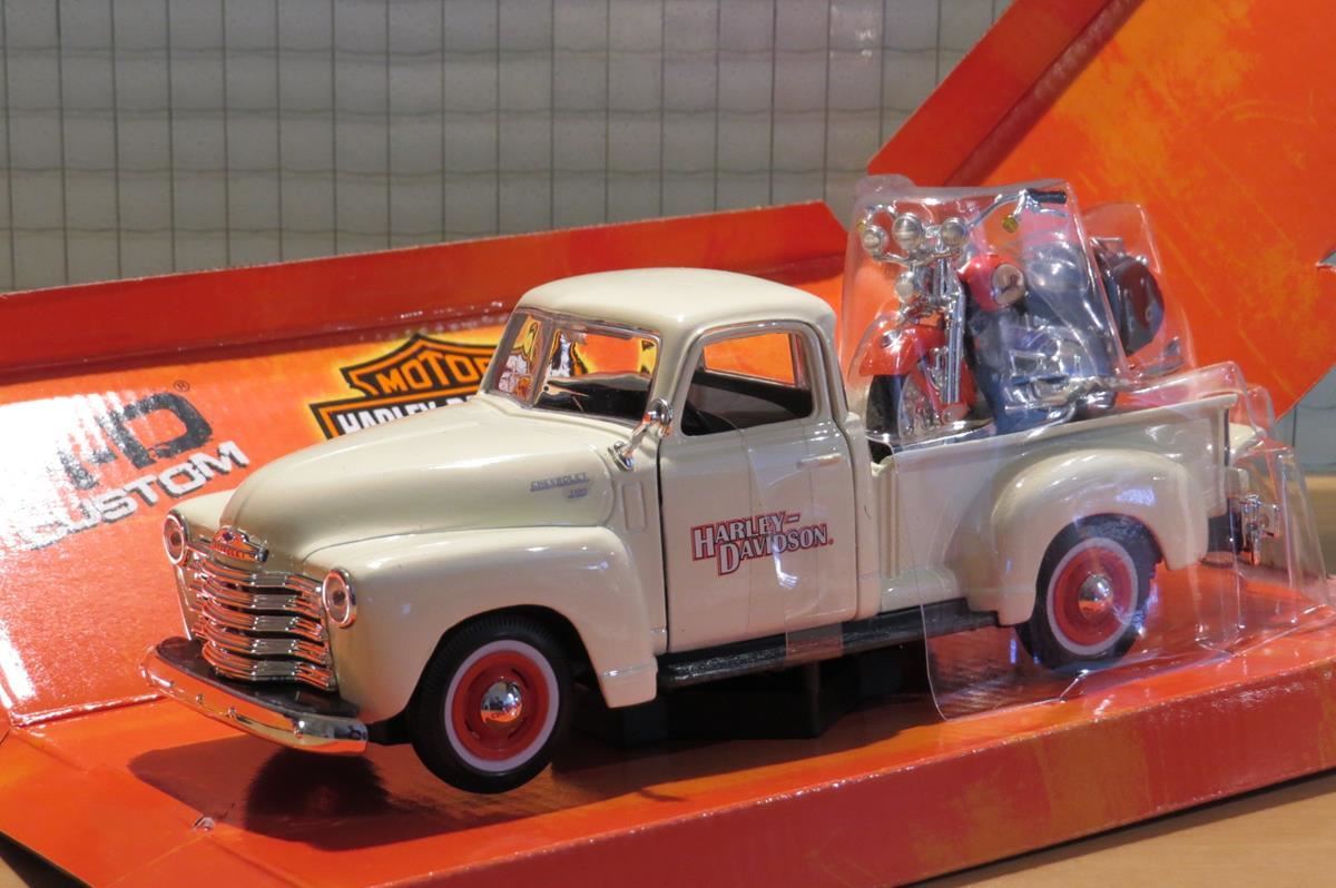 Chevrolet 3100 pickup Harley Davidson FLSTS Heritage Springer