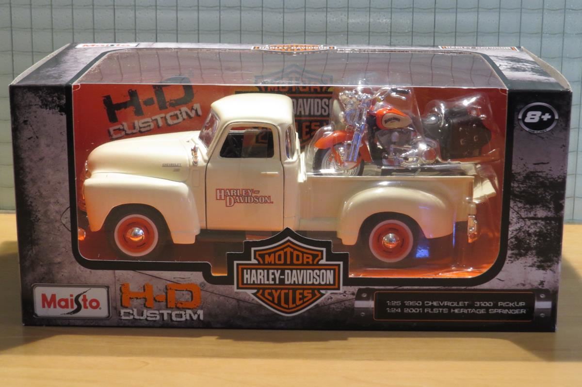 Chevrolet 3100 pickup Harley Davidson FLSTS Heritage Springer
